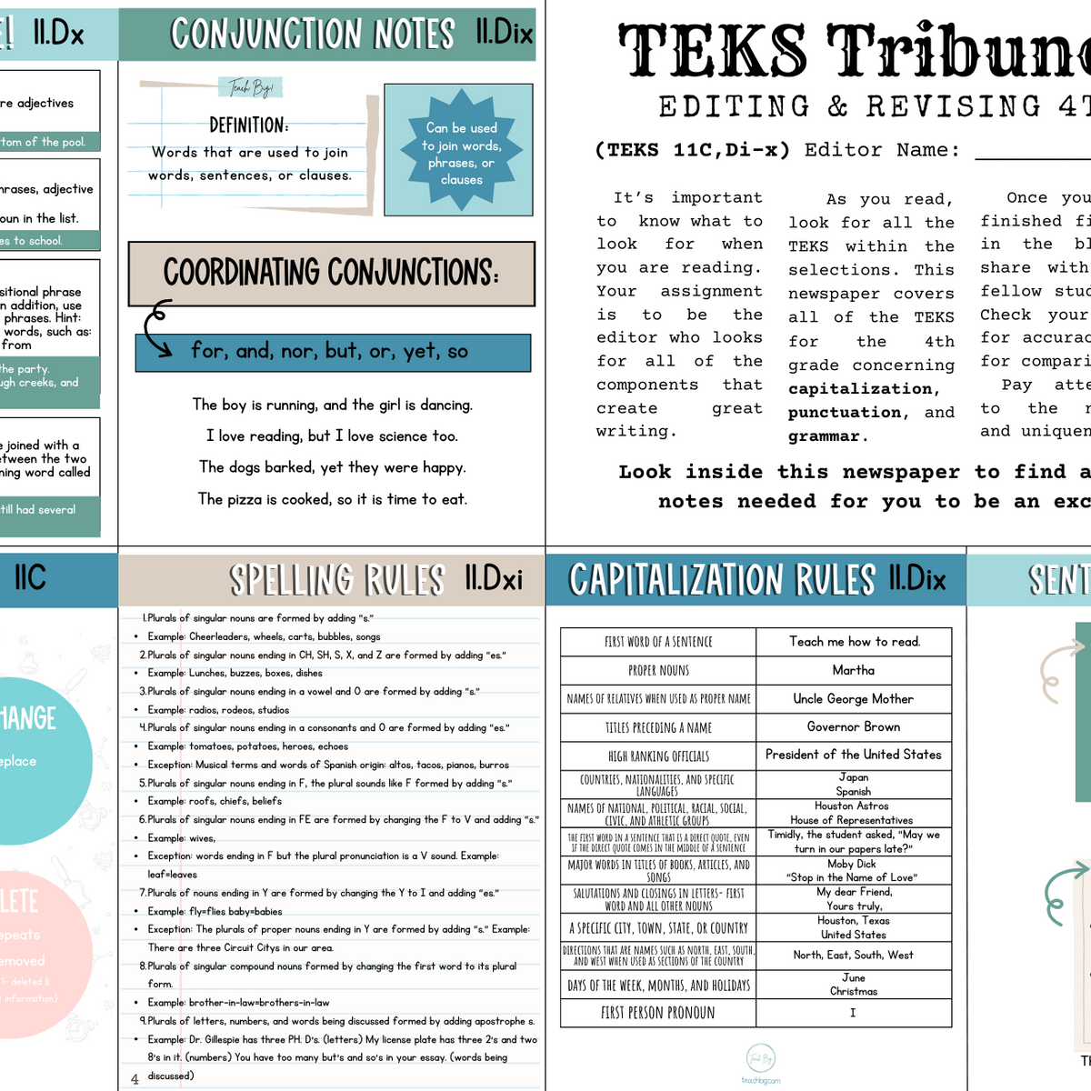 TEKS Tribune Tools : Editing & Revising - 4th Grade Edition – Teach Big!