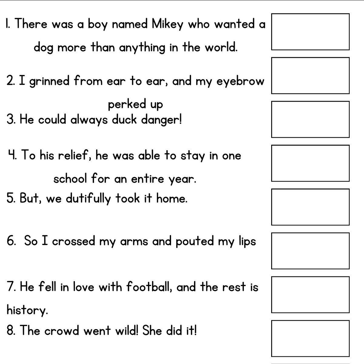 1st Person vs 3rd Person Activity | This resource is great for grades ...