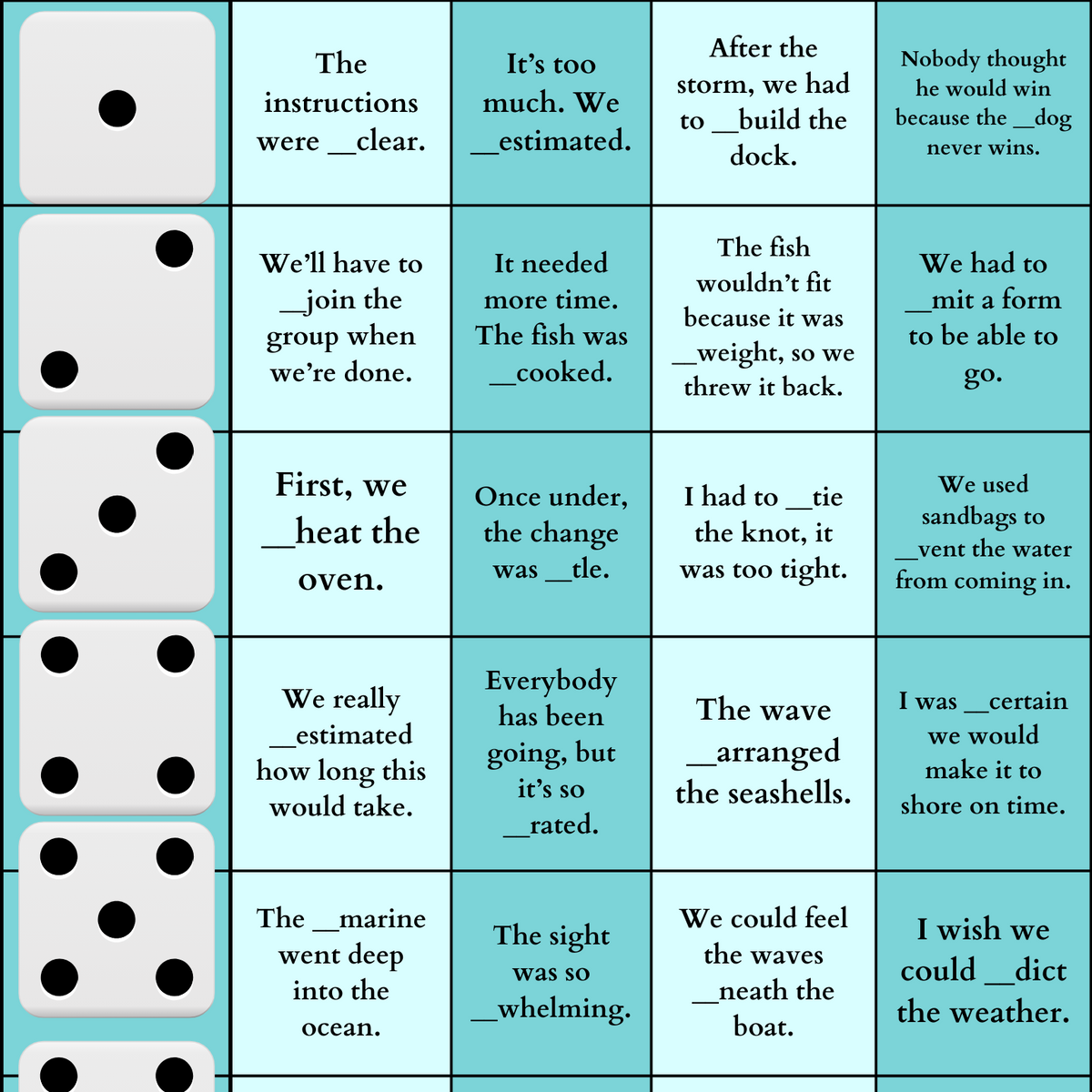 Roll a Prefix Activity | This resource is great for grades 4-6. – Teach ...