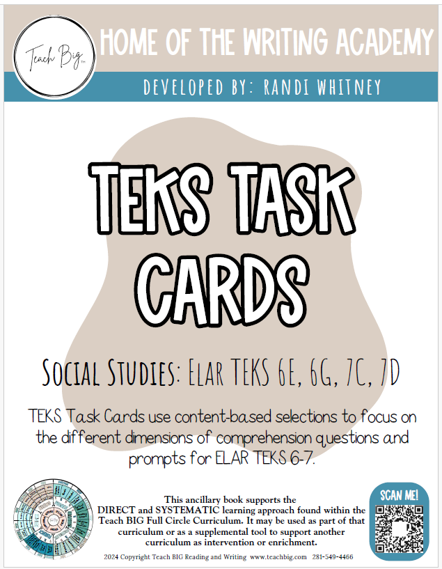 TEKS Task Cards 6-7 | Social Studies – Teach Big!