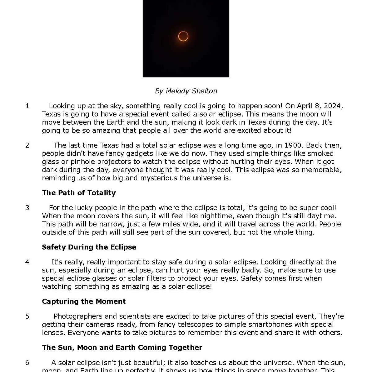 Solar Eclipse Paired Passages : Set 3 – 3th-5th Grade – Teach Big!